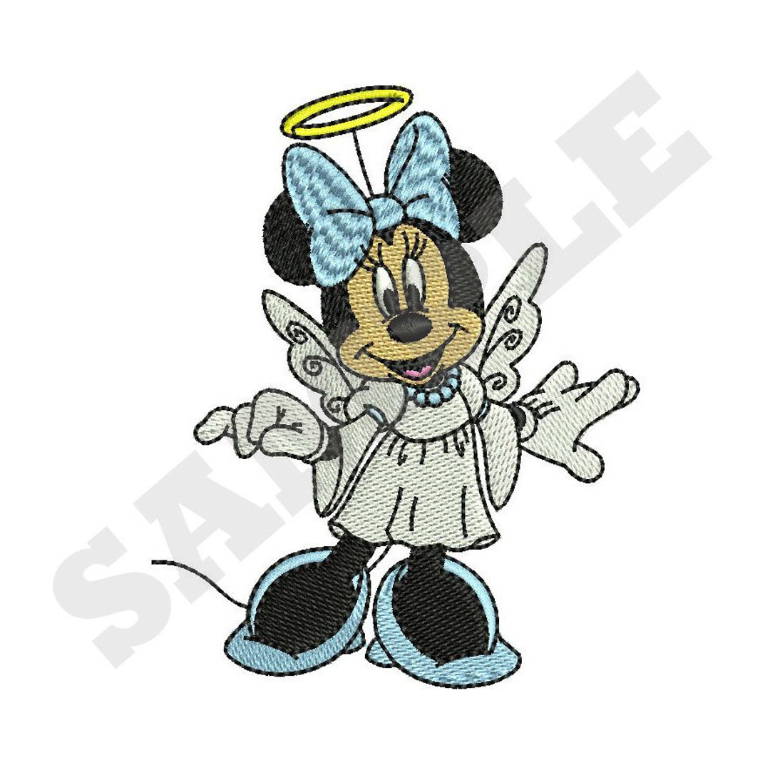 Minnie Mouse Angel Machine Embroidery Design - Etsy