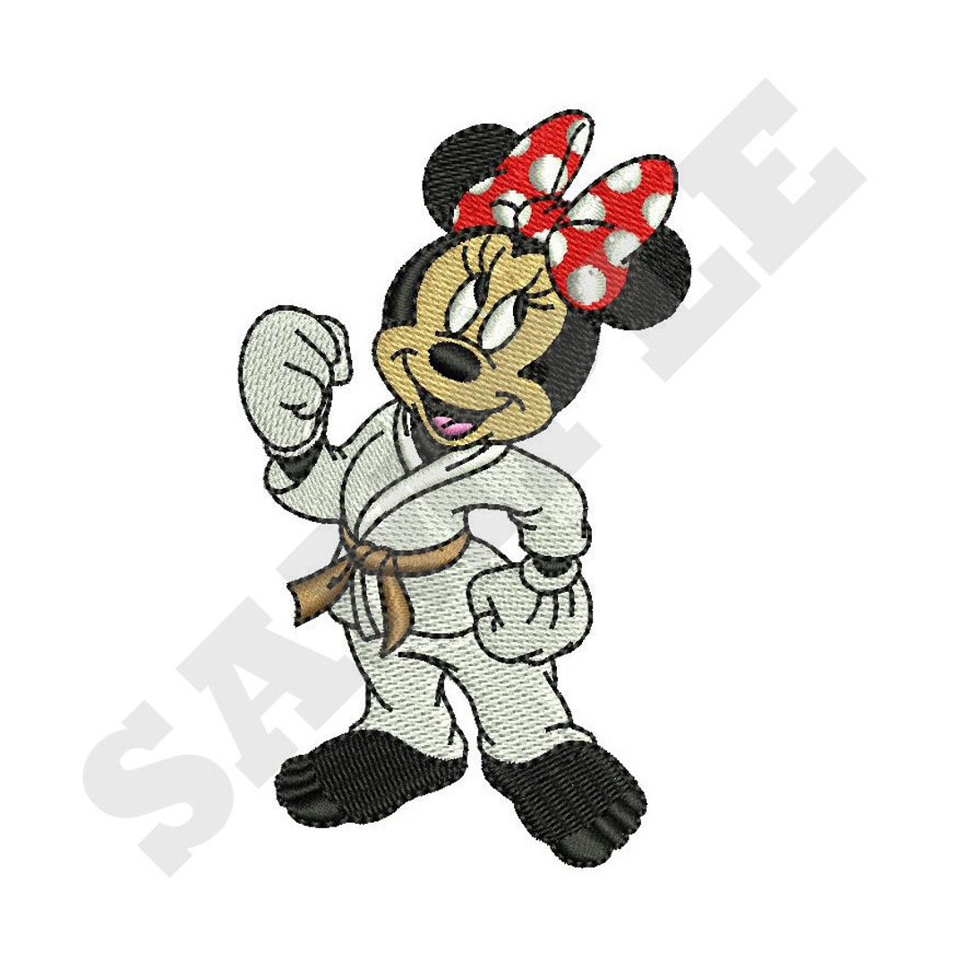 Minnie Mouse Karate Machine Embroidery Design - Etsy UK