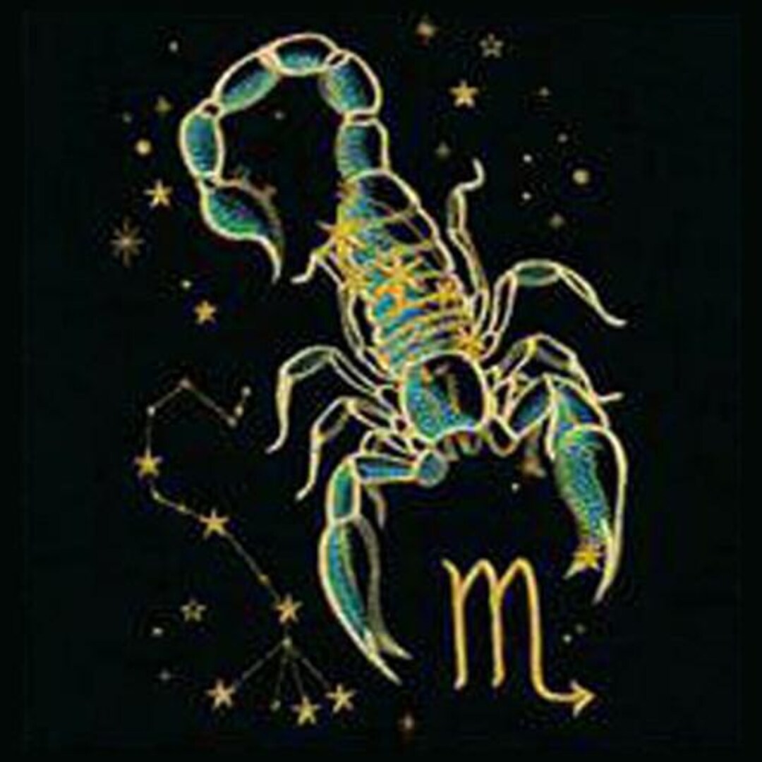Scorpio Zodiac Machine Embroidery Design, Astrological Sign Embroidery ...