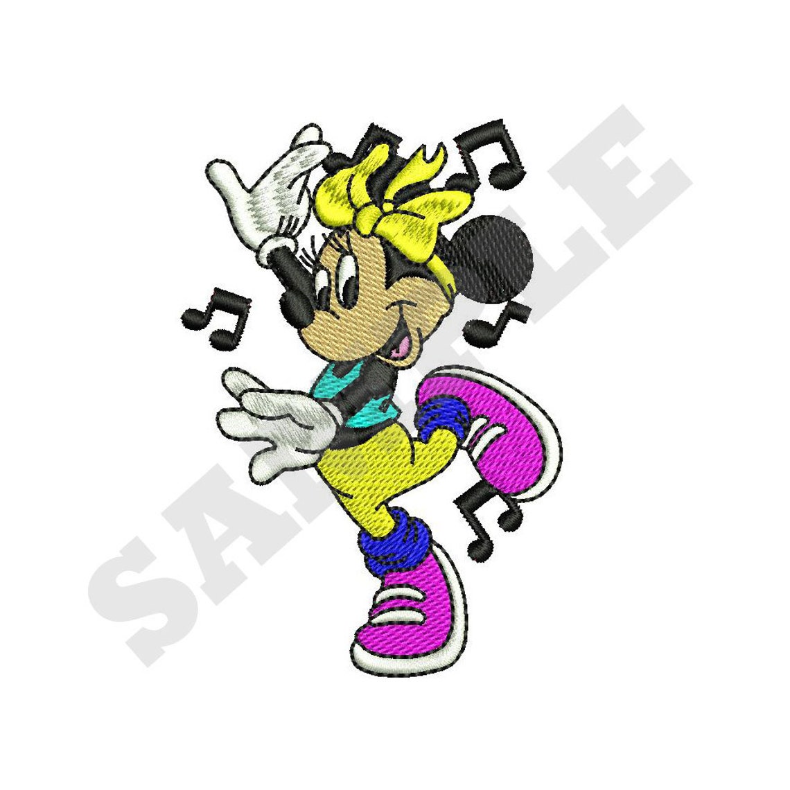 Minnie Mouse Music Machine Embroidery Design - Etsy