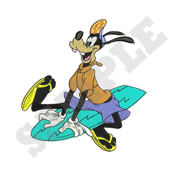 Goofy Surfing Machine Embroidery Design - Etsy