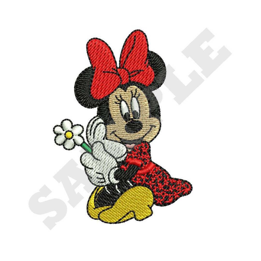 Minnie Mouse Spring Machine Embroidery - Etsy