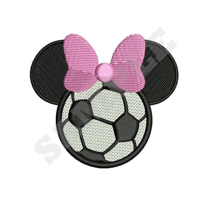 Minnie Mouse Soccer Embroidery Design - Etsy