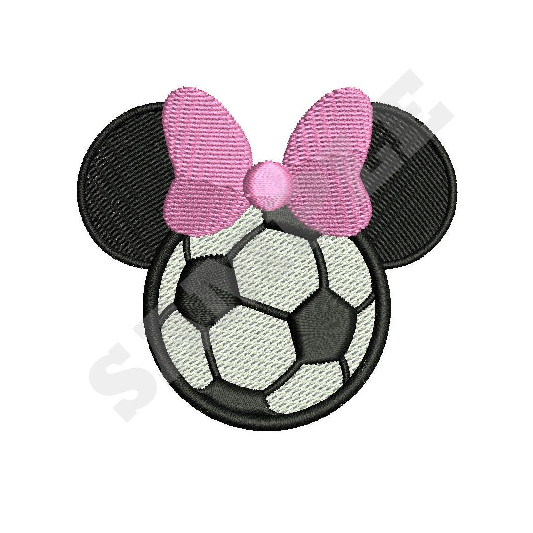 Minnie Mouse Soccer Embroidery Design | Etsy