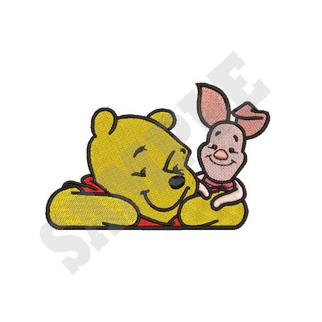 Pooh Pocket Topper Machine Embroidery Design - Etsy