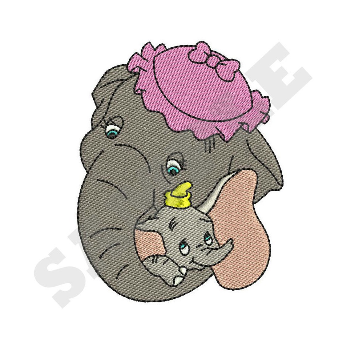 Dumbo and Mom Machine Embroidery Design - Etsy