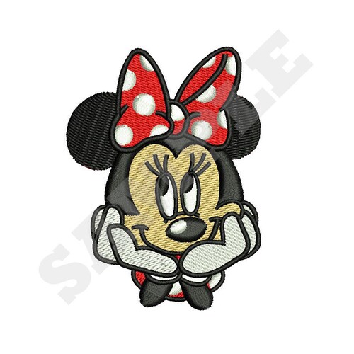 Minnie Mouse Digital Embroidery Machine Applique Design File - Etsy