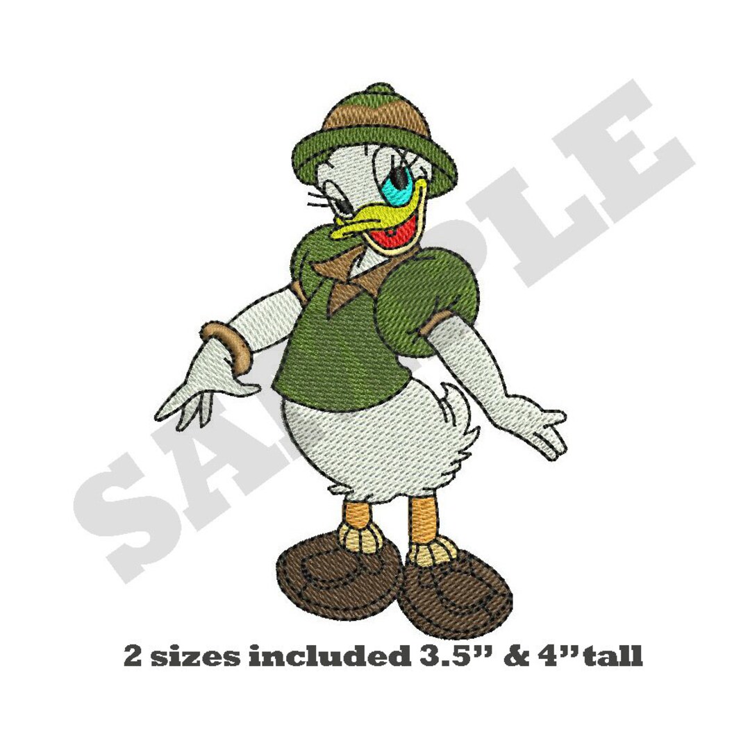 Daisy Duck Safari Machine Embroidery Design - Etsy