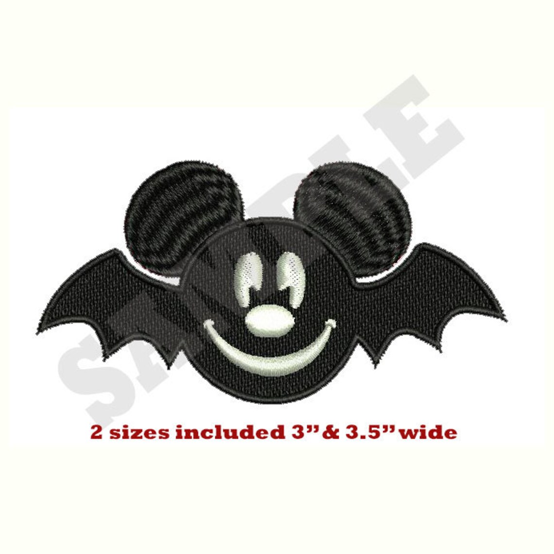 Mickey Mouse Bat Machine Embroidery Design - Etsy