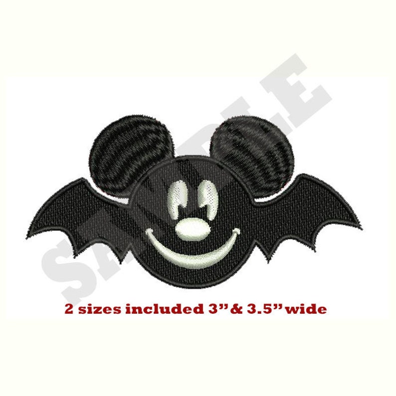 Mickey Mouse Bat Machine Embroidery Design - Etsy