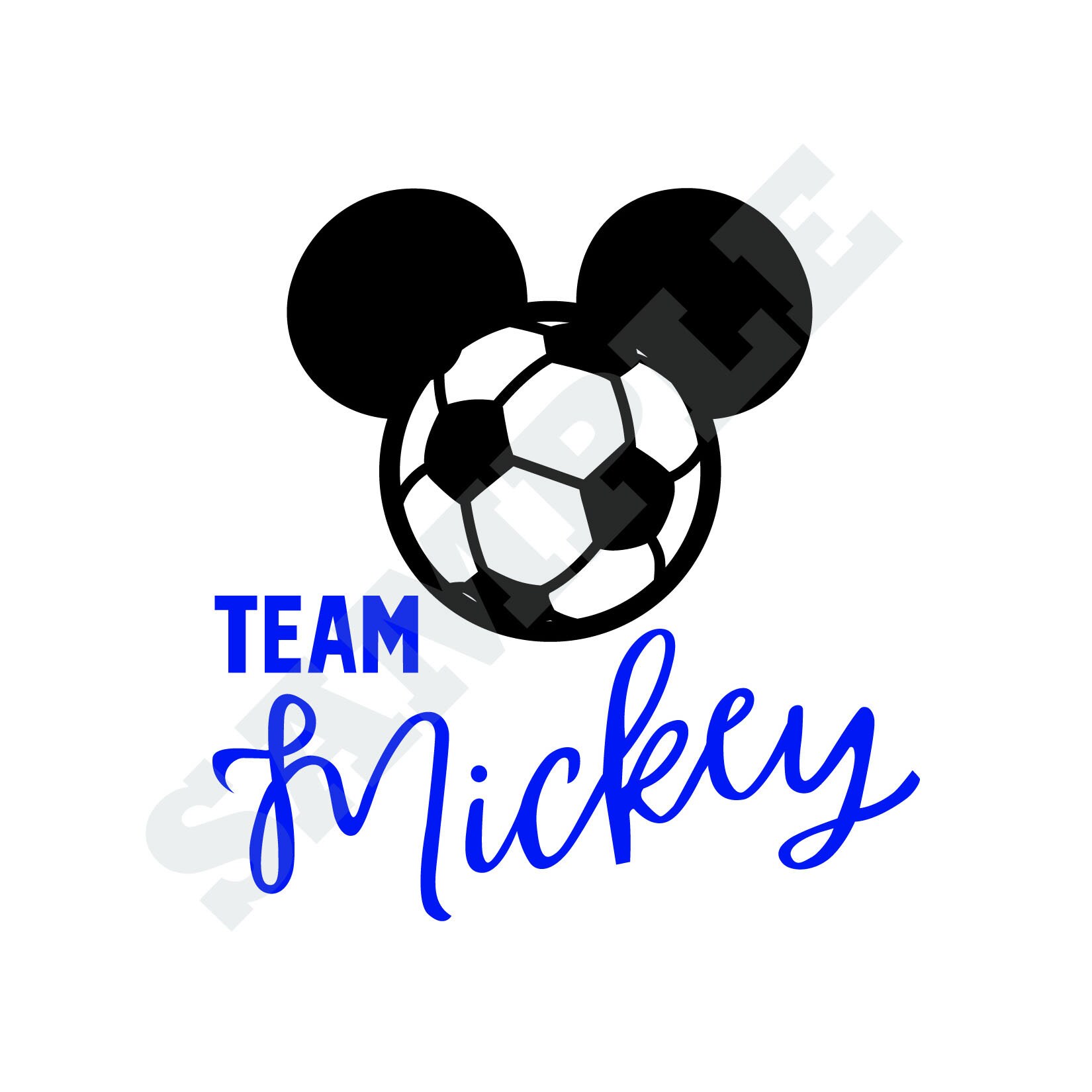 Equipo Mickey Soccer SVG Arte gráfico - Etsy España