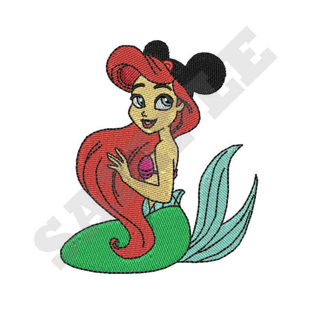 Ariel Machine Embroidery Design - Etsy