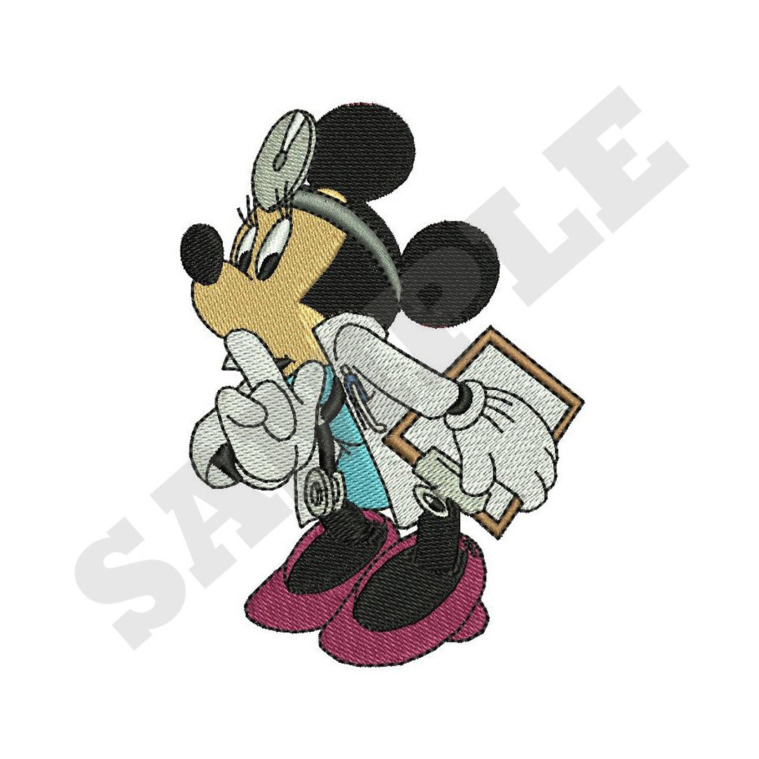 Doctor Minnie Mouse Machine Embroidery Design - Etsy