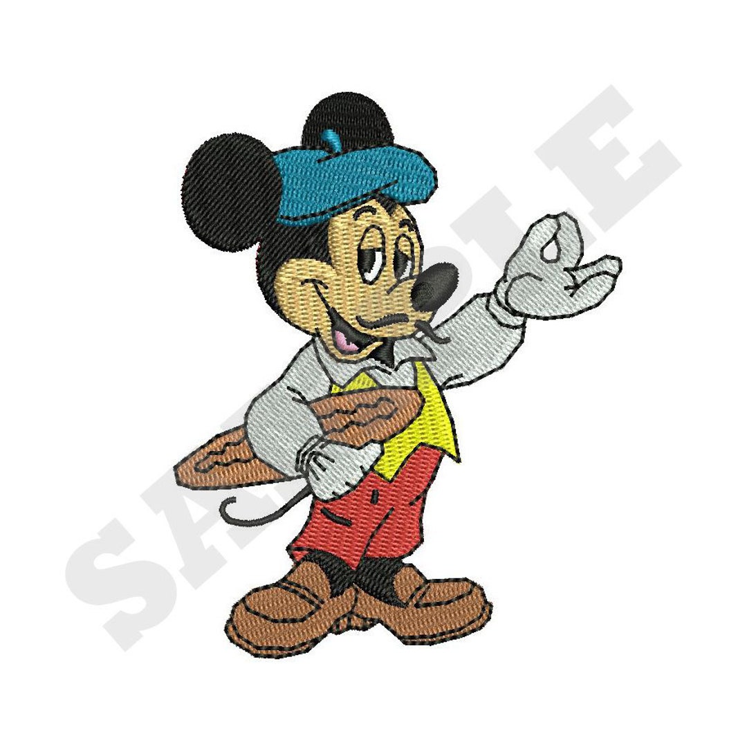 French Mickey Mouse Machine Embroidery Design - Etsy