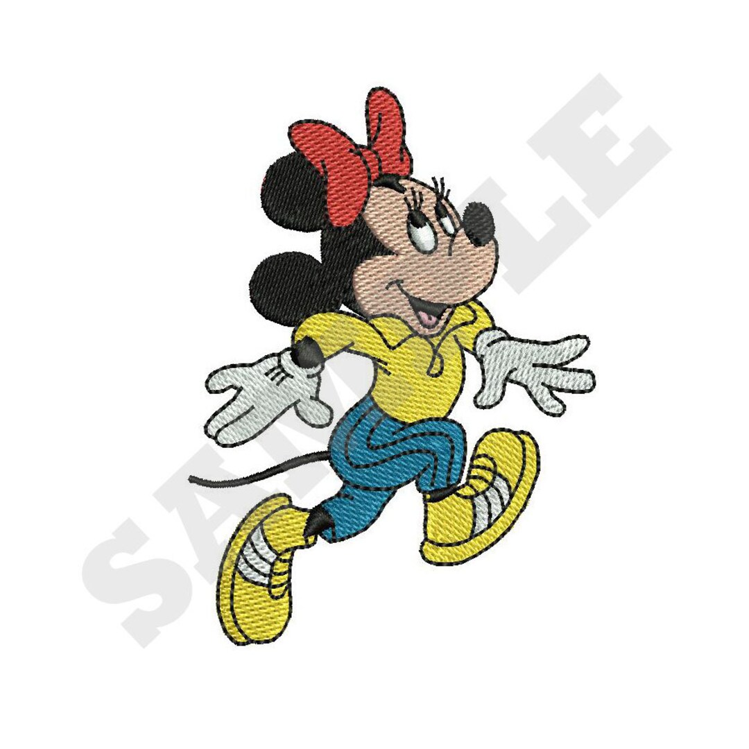 Minnie Running Machine Embroidery Design - Etsy