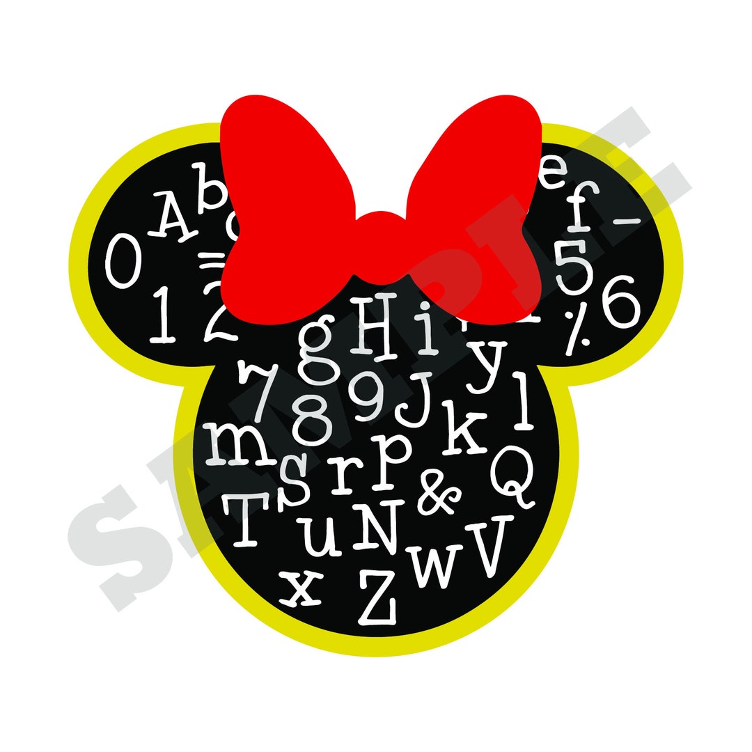 Minnie Mouse Abcs SVG Design - Etsy