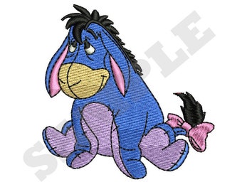 EEYORE Single Machine Embroidery Design for 4x4 Hoop in 8 Formats read ...