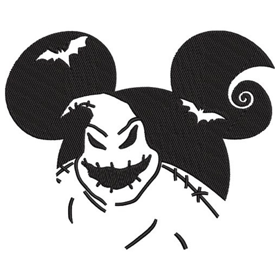 Ghost Mickey Mouse Machine Embroidery Design: 3 Sizes, Halloween ...