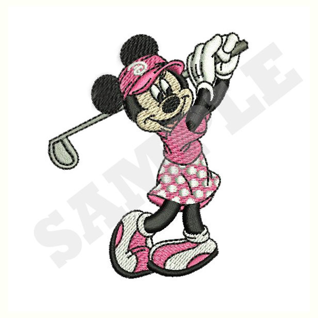 Minnie Mouse Golfing Machine Embroidery Design - Etsy