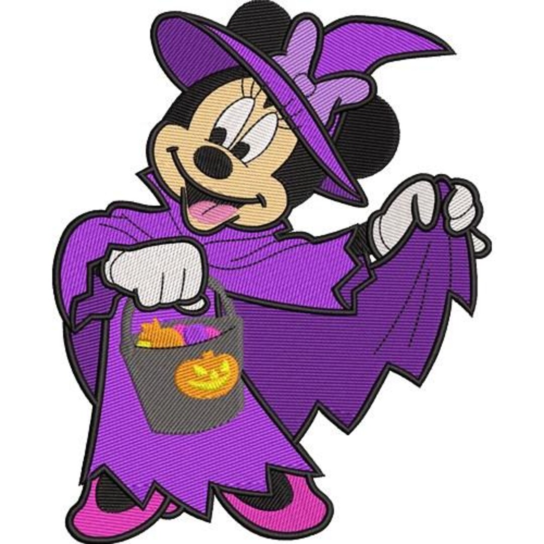 Witch Minnie Mouse Machine Embroidery Design 2 Sizes, Disney Character ...
