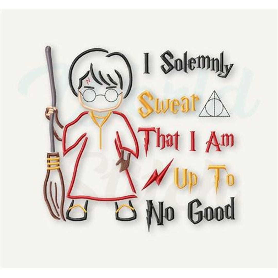 Harry Potter With a Broom Stick Machine Embroidery Design - 4 Sizes ...
