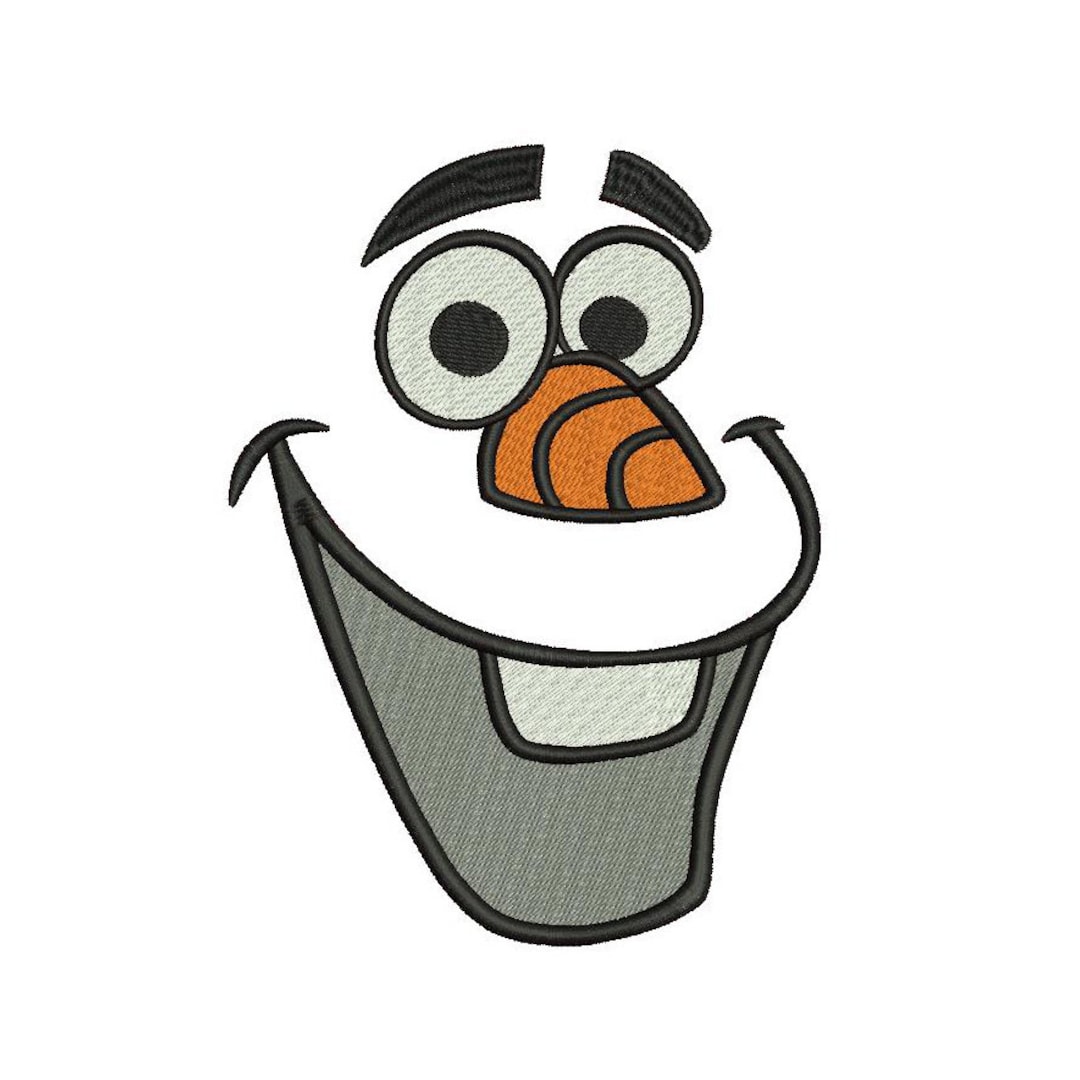 Large Olaf Face- Machine Embroidery Design - Etsy
