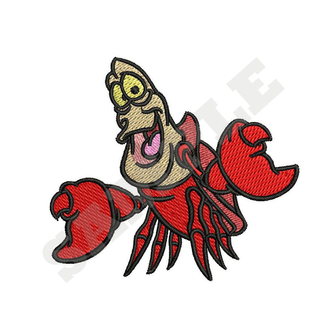 Little Mermaid Sebastian Embroidery Design - Etsy