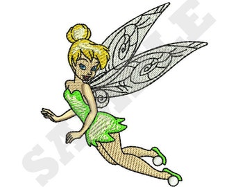 Tinker Bell Sketch Digital Embroidery Machine Design File 4x4 5x7 6x10 ...