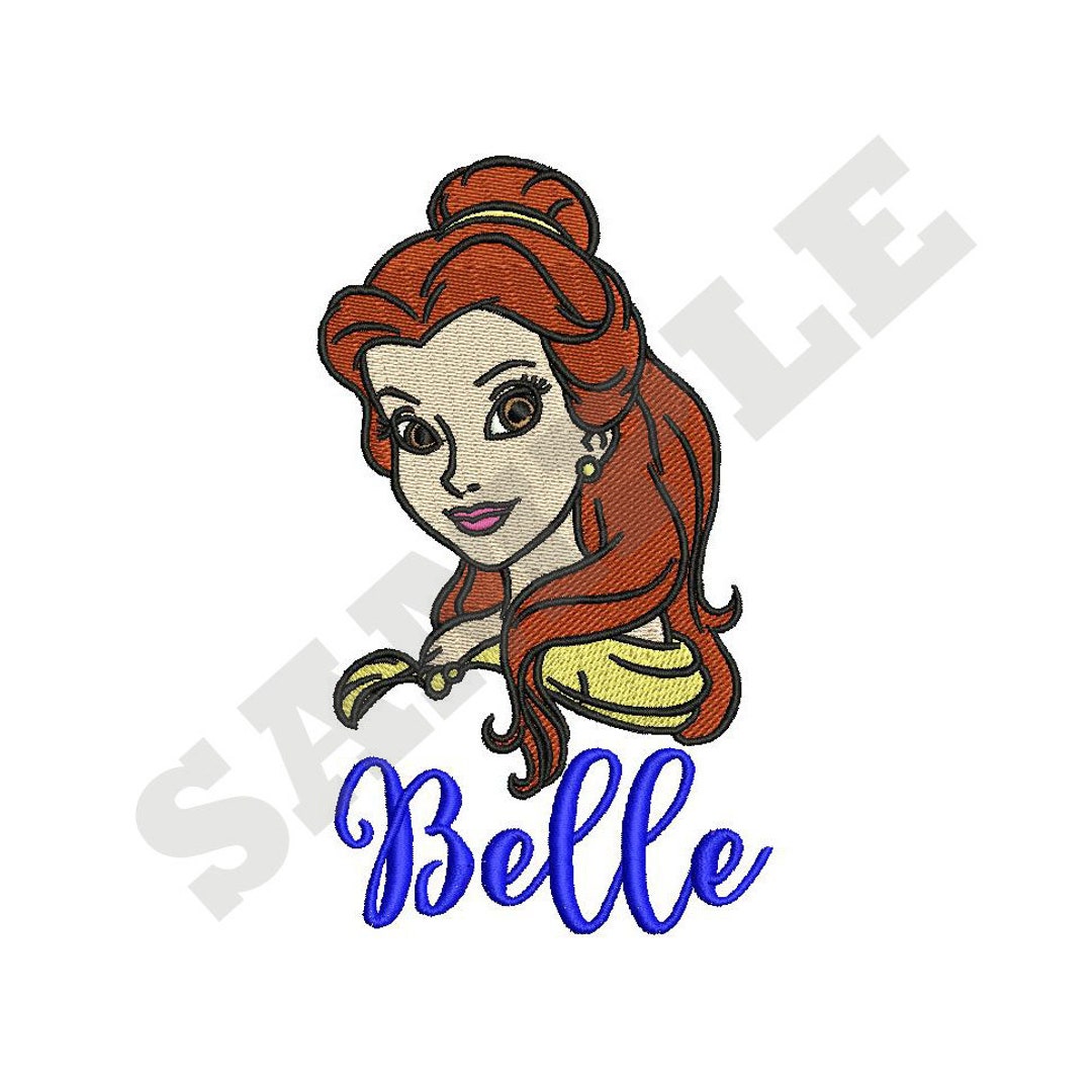 Princess Belle Machine Embroidery Design - Etsy