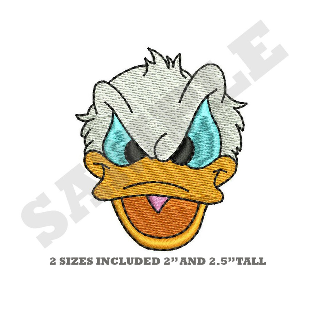 Silly Donald Duck Machine Embroidery Design - Etsy