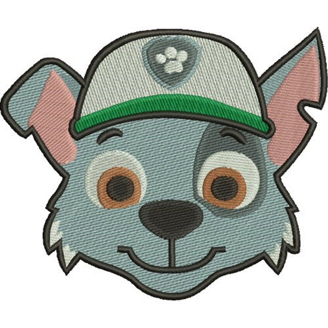Rocky Machine Embroidery Design: 4 Sizes, Paw Patrol Character Design ...