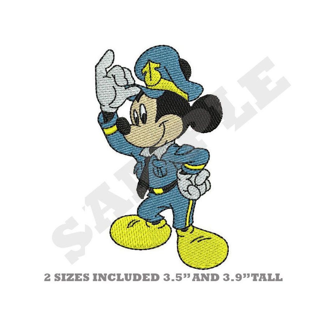Mickey Police Officer Machine Embroidery Design - Etsy
