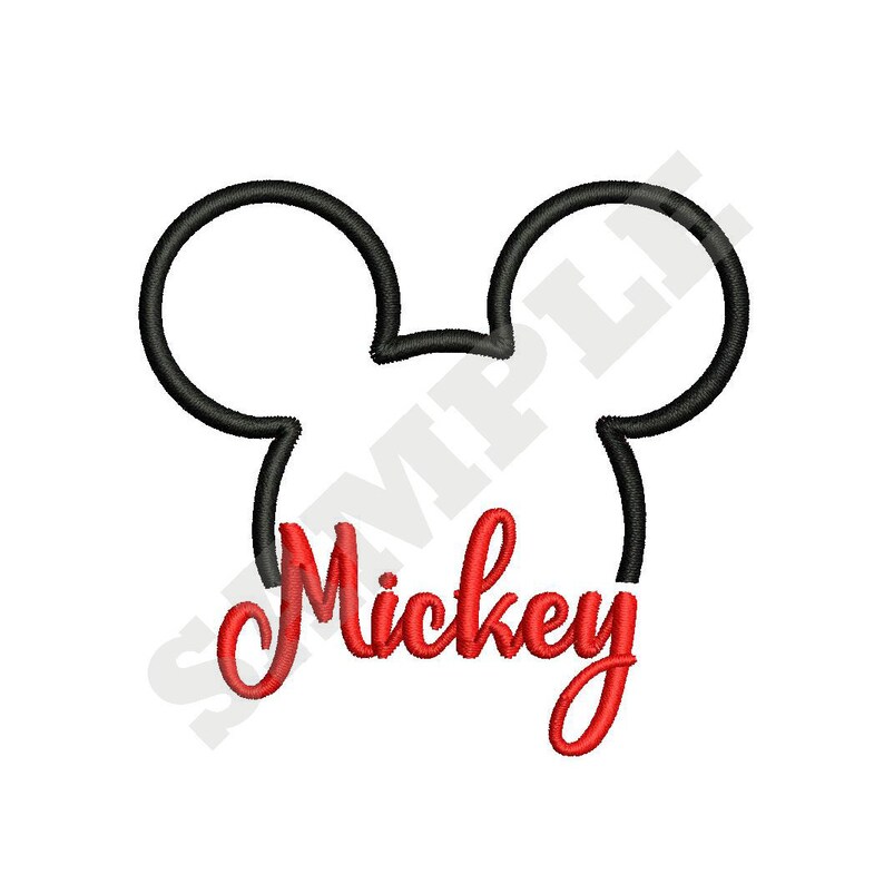 Mickey Mouse Machine Embroidery Design - Etsy Mickey Mouse Machine Embroidery Design - Etsy