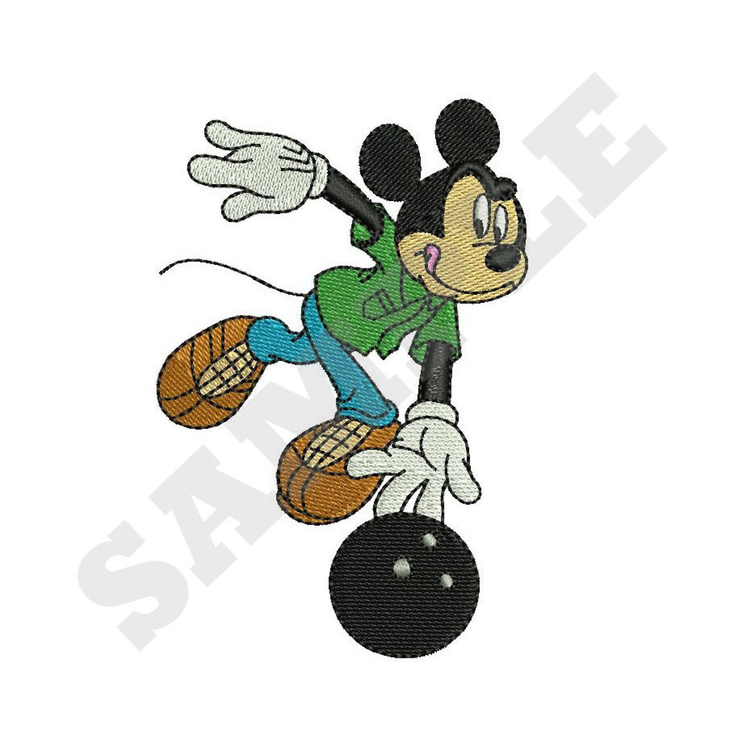 Mickey Mouse Bowing Machine Embroidery Design - Etsy