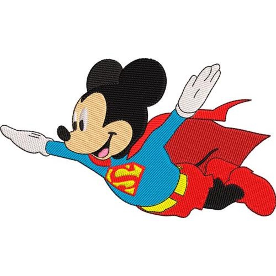 Superman Mickey Mouse Machine Embroidery Design 2 Sizes, Disney ...