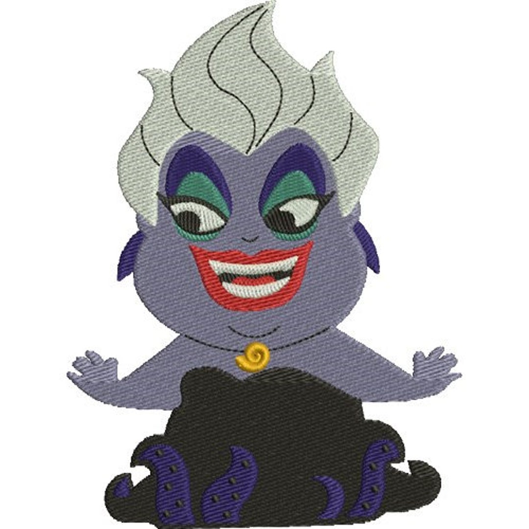 The Little Mermaid's Ursula Machine Embroidery Design, Embroidery ...