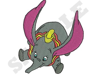 Dumbo the Flying Elephant Inspired Machine Embroidery Design. Don't ...