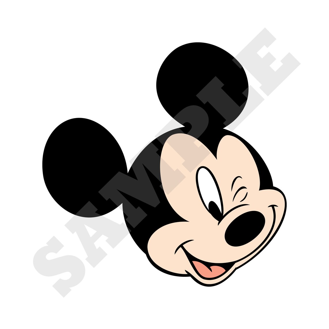 Mickey Mouse Wink SVG DXF Arte Gráfico | Etsy