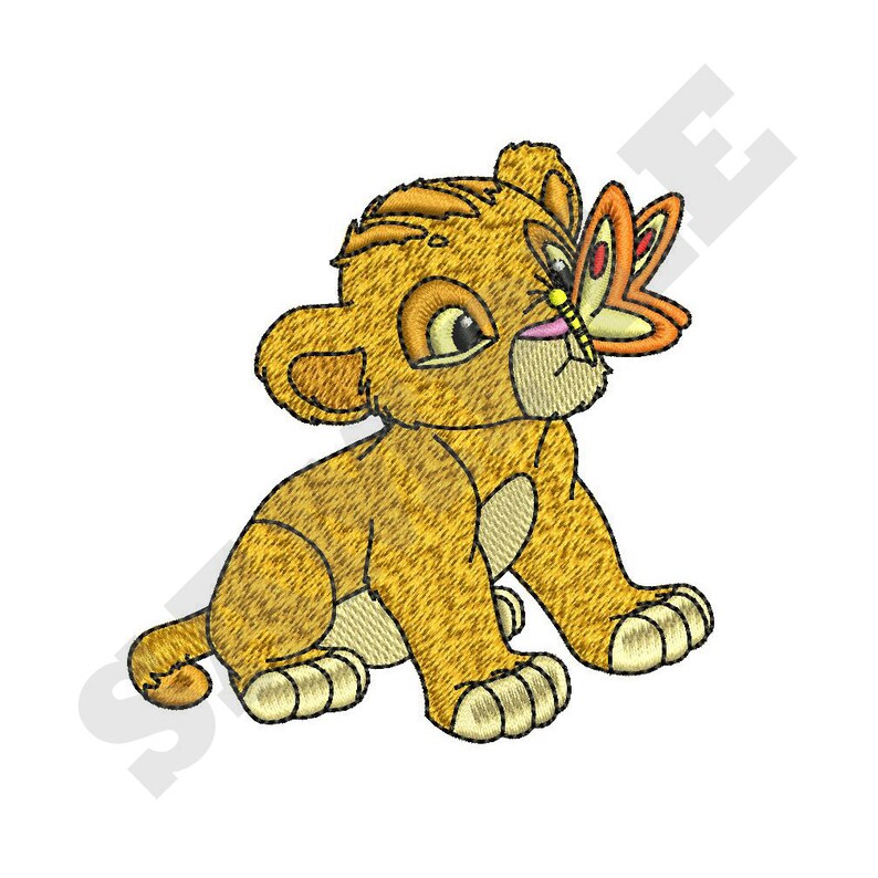 Simba Machine Embroidery Design - Etsy