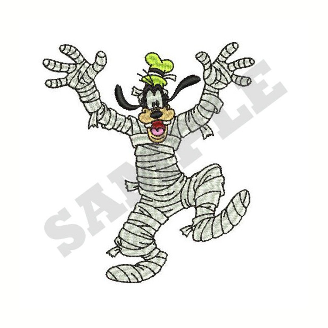 Goofy Mummy Machine Embroidery Design - Etsy