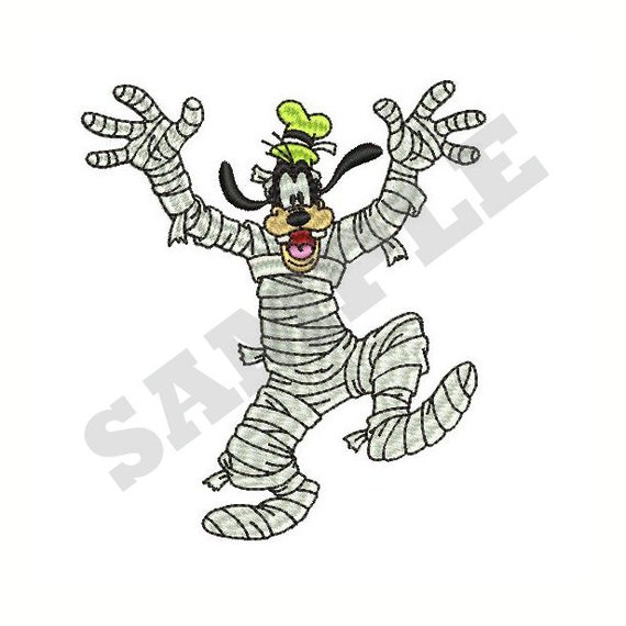 Goofy Mummy Machine Embroidery Design - Etsy