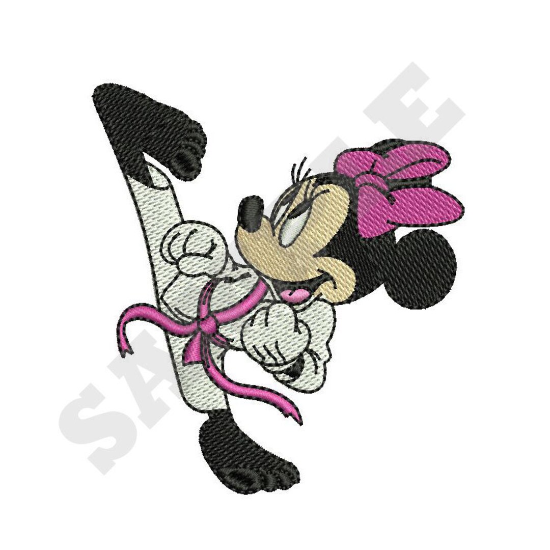 Minnie Mouse Karate Machine Embroidery Design - Etsy
