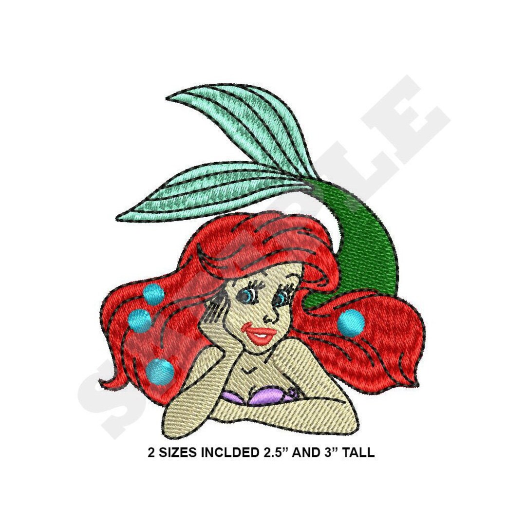 Ariel Machine Embroidery Design - Etsy Australia