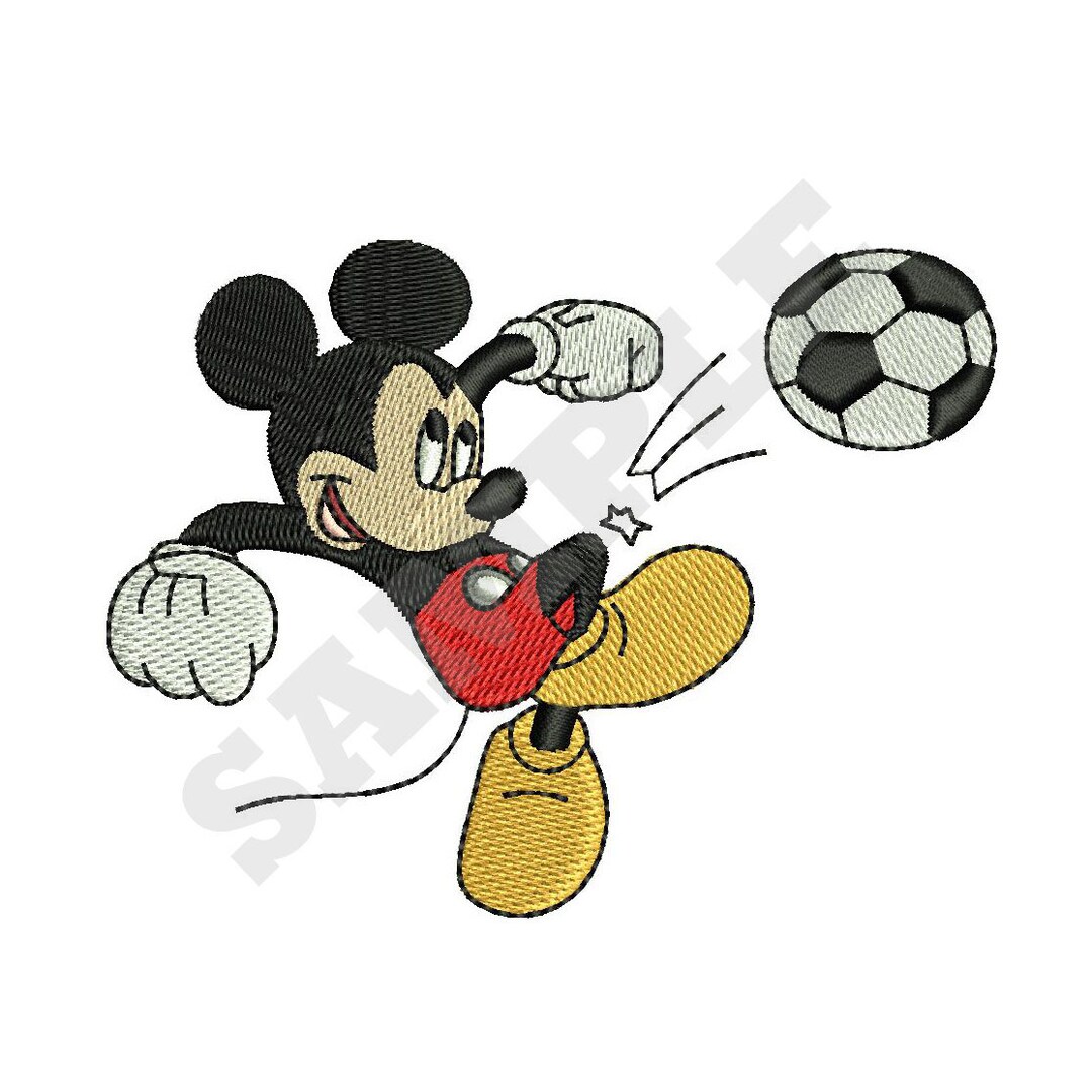 Mickey Mouse Soccer Embroidery Design - Etsy