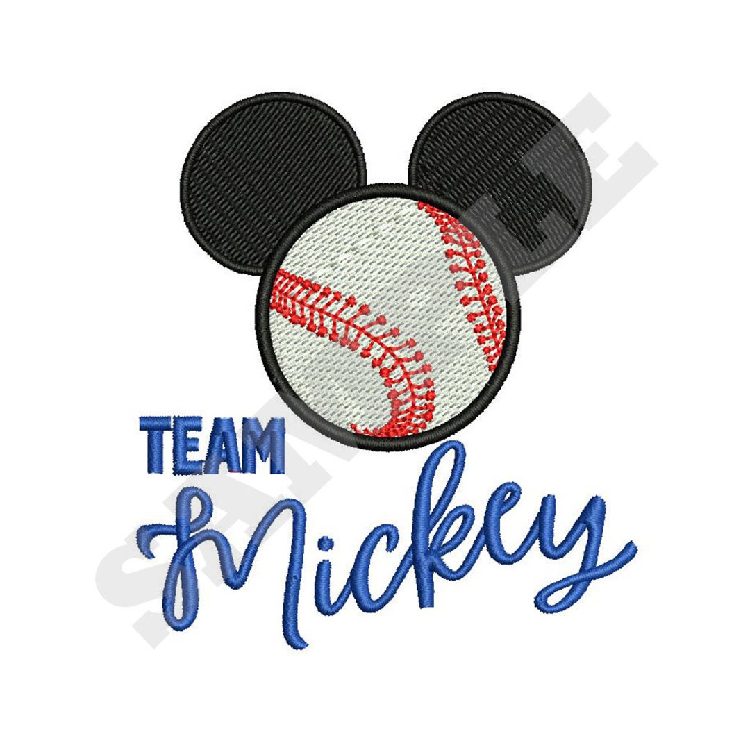 Mickey Mouse Baseball Embroidery Design - Etsy