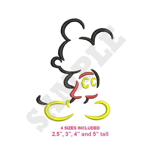 Mickey Mouse Embroidery Silhouette - Etsy