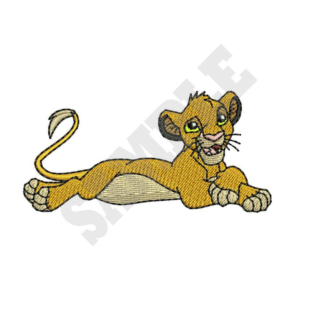 Simba Machine Embroidery Design - Etsy