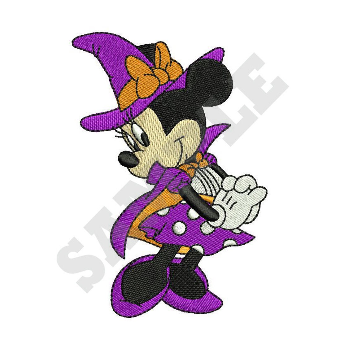 Minnie Mouse Witch Machine Embroidery Design | Etsy