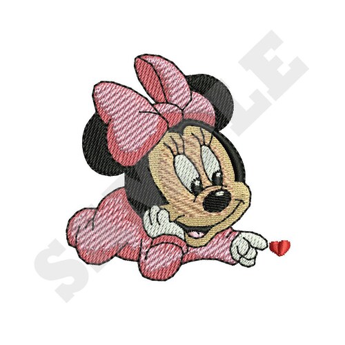 Baby Minnie Mouse Moon Stars Embroidery Design Machine - Etsy