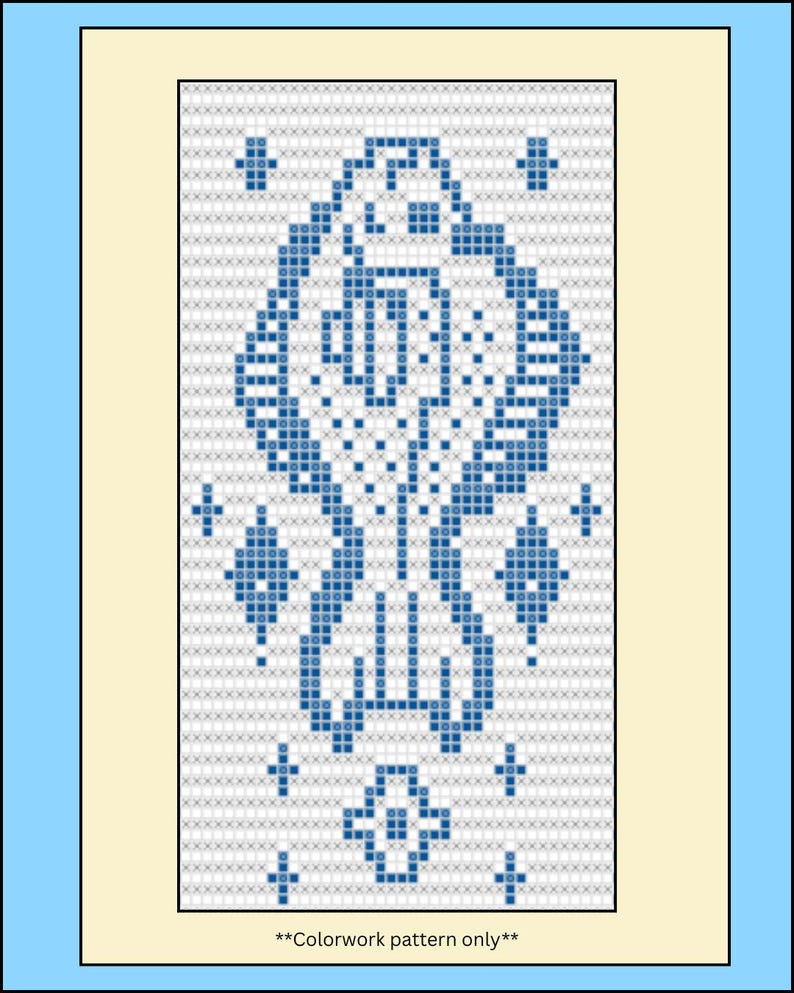 Halibut Fish Colorwork Crochet Pattern Chart for Handmade Tapestry or ...